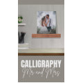 Wedding Simple Elegant Typography Photo Picture Ledge | Zazzle