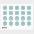 Wedding Simple Turquoise Calligraphy Script Treat Classic Round Sticker ...