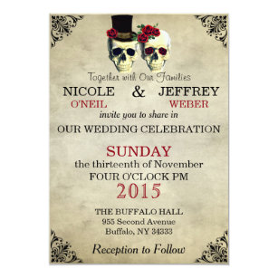 Skull Wedding Invitations | Zazzle