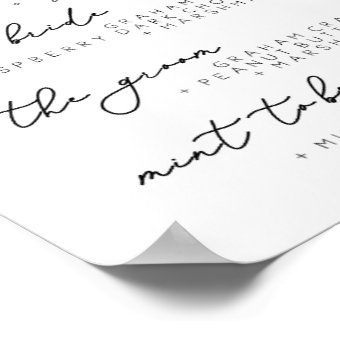 Wedding S'more Bar Menu Sign, Smore Recipe Poster | Zazzle