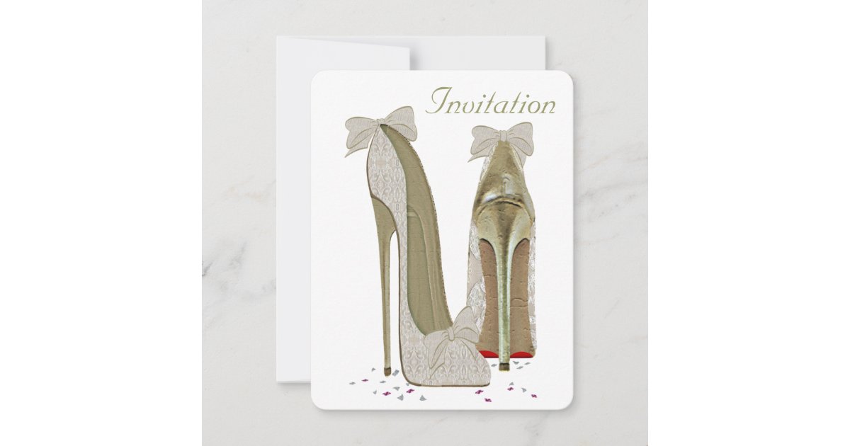Wedding Stiletto High Heels Invitation | Zazzle