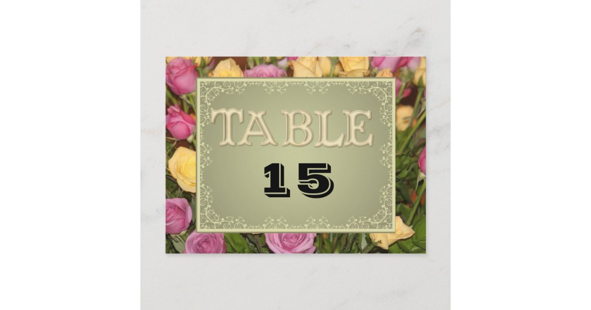 WEDDING TABLE CARD TEMPLATE | Zazzle