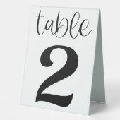 Wedding Table Number 2 Table Tent Sign | Zazzle
