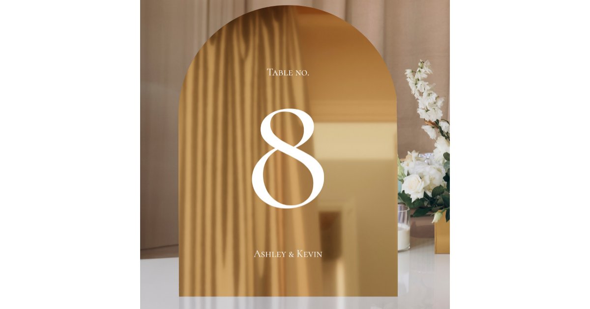 Wedding Table Number DIY Window Cling | Zazzle