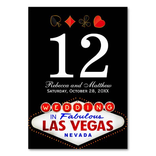 Wedding Table Number in Fabulous Las Vegas | Zazzle