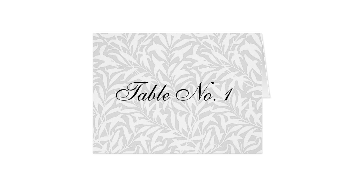 Wedding Table Number Place Cards | Zazzle