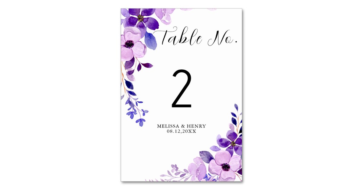 Wedding Table Number Placement Card | Zazzle