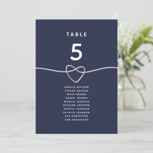 Wedding Table Number Seating Chart | Zazzle