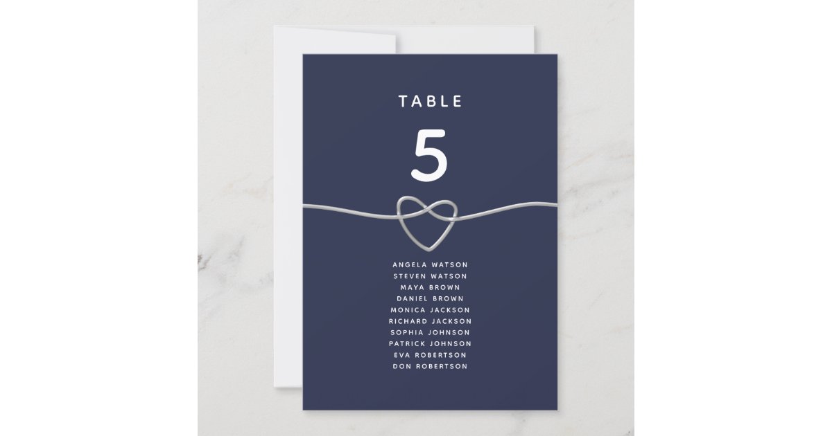 Wedding Table Number Seating Chart | Zazzle