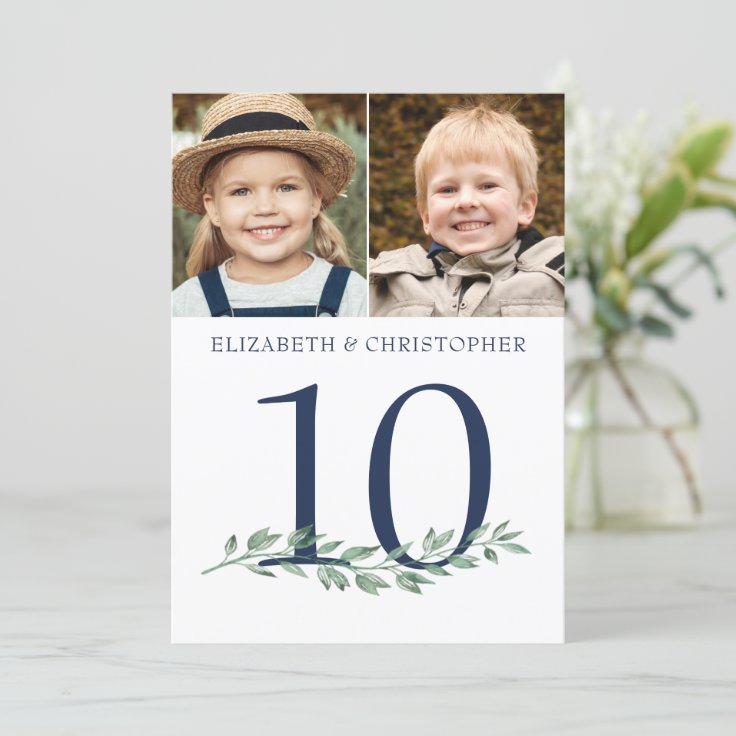 Wedding Table Number Sign Couple Photos | Zazzle