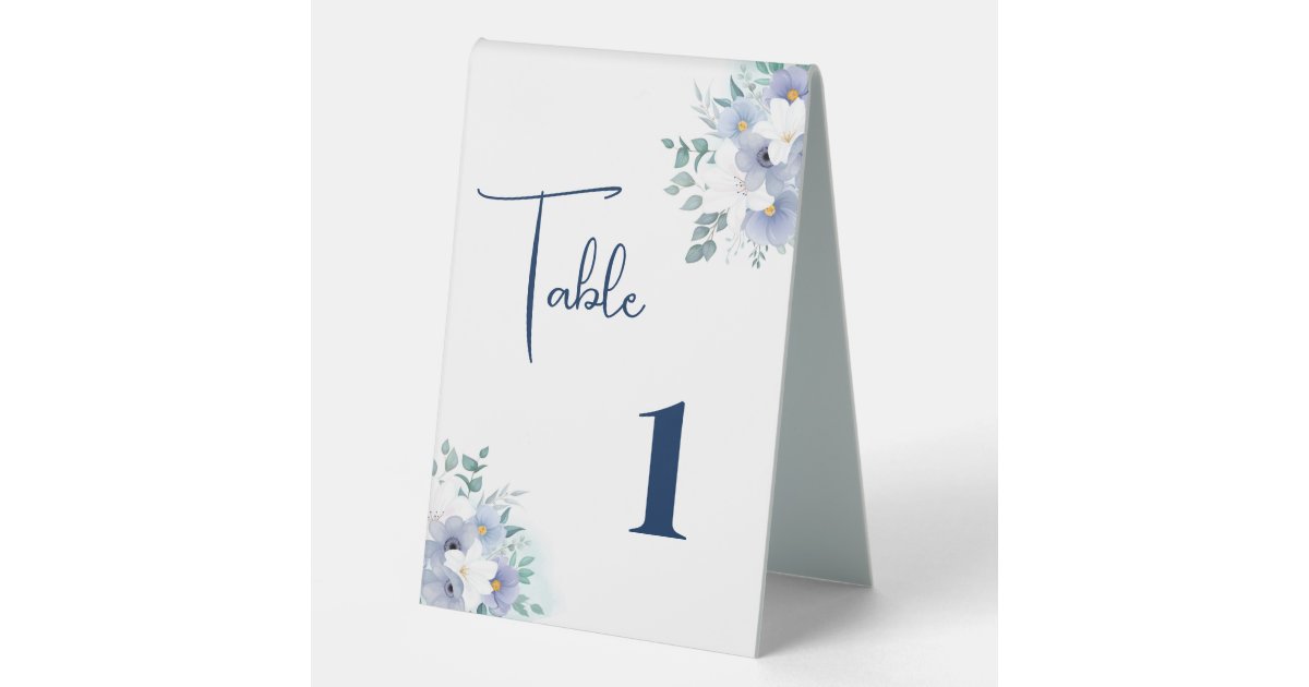 Wedding Table Number Tent Table Tent Sign | Zazzle