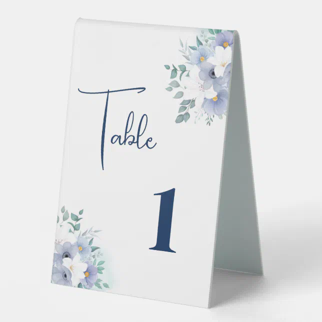 Wedding Table Number Tent Table Tent Sign | Zazzle