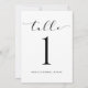 Wedding Table Numbers 5x7 Modern Swirly Script | Zazzle