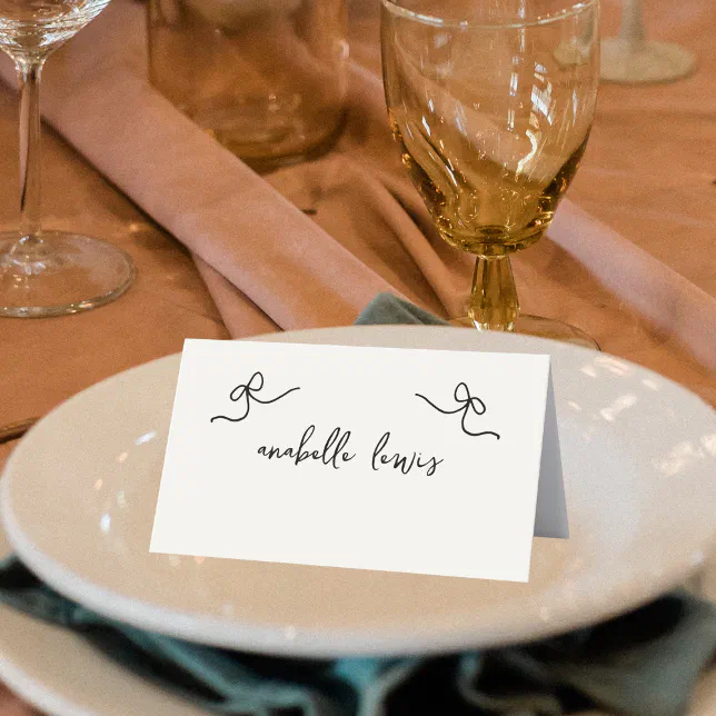 Wedding Table Place Card with Editable Guest Name | Zazzle