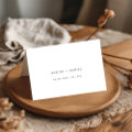 Wedding Table Place Cards Guest Name & Meal Choice | Zazzle
