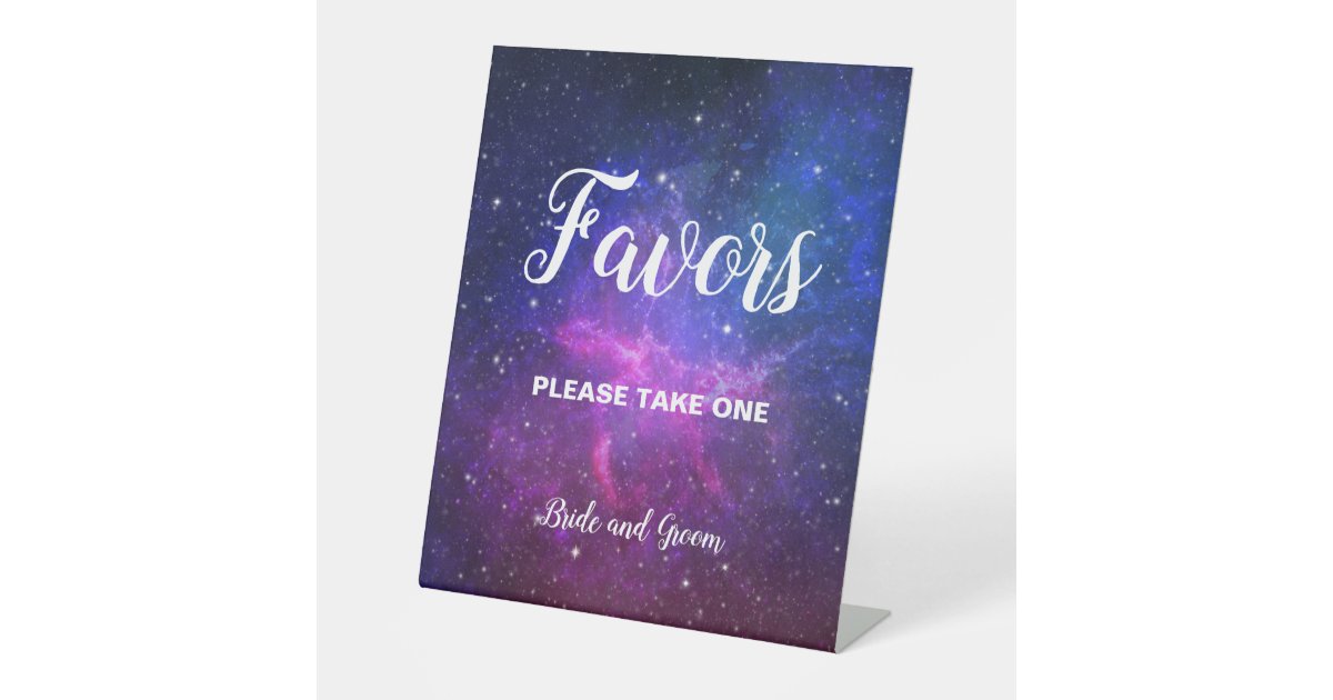 Wedding Table Sign Galaxy Stars | Zazzle