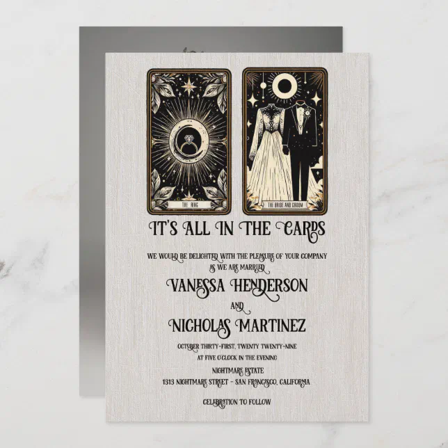 Wedding Tarot Invitation | Zazzle