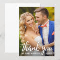 Wedding Thank You Bride and Groom Photo Card | Zazzle