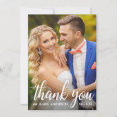Wedding Thank You Bride and Groom Photo Card | Zazzle