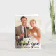 Wedding Thank You Bride Groom Photo Note Card B | Zazzle