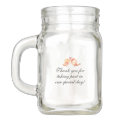 Wedding Thank You Favors Flower String Lights wood Mason Jar | Zazzle