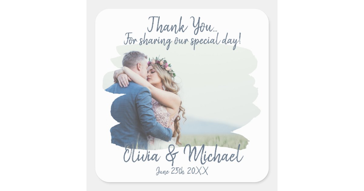 Wedding Thank You Labels | Zazzle