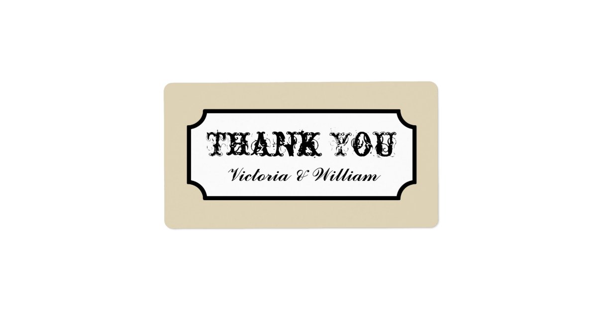 Wedding Thank You Labels | Zazzle