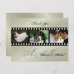 Wedding Thank you postcards insert your photos | Zazzle