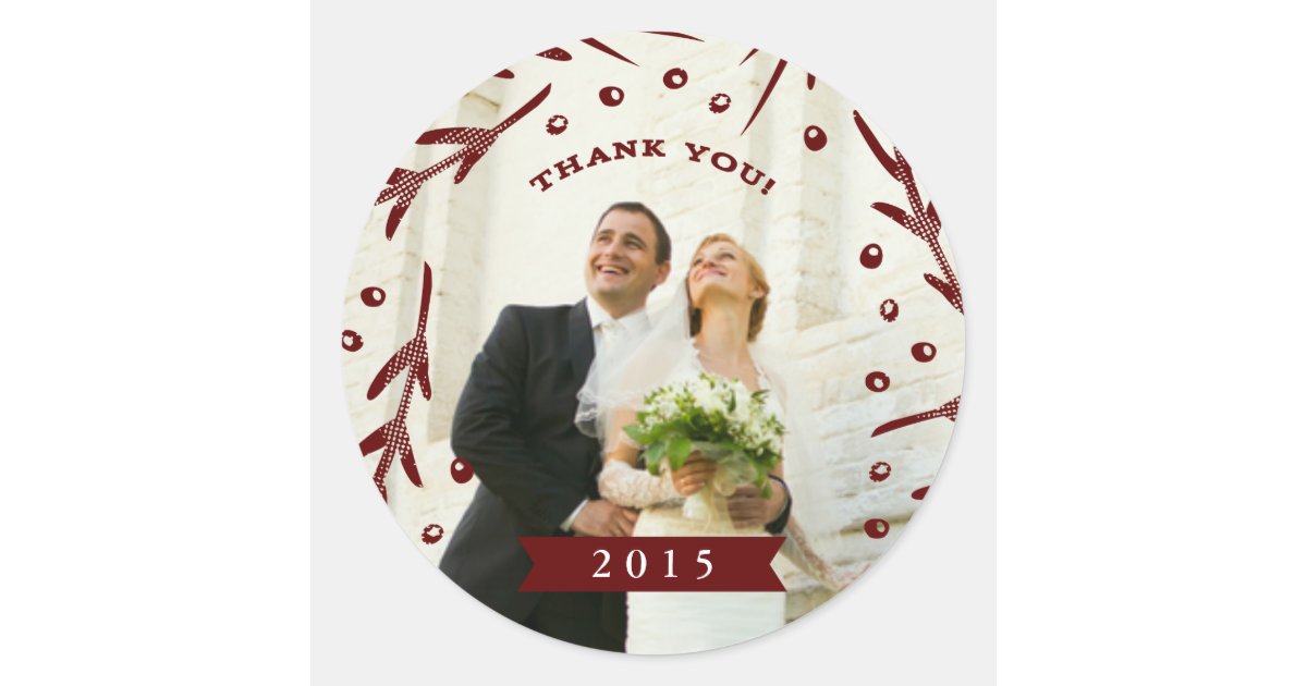Wedding Thank You Sticker 1