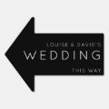 Wedding this way arrow minimalist Yard Sign | Zazzle