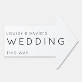 Wedding this way arrow minimalist Yard Sign | Zazzle