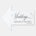 "Wedding This Way Arrow" Script Font, Elegant Sign | Zazzle
