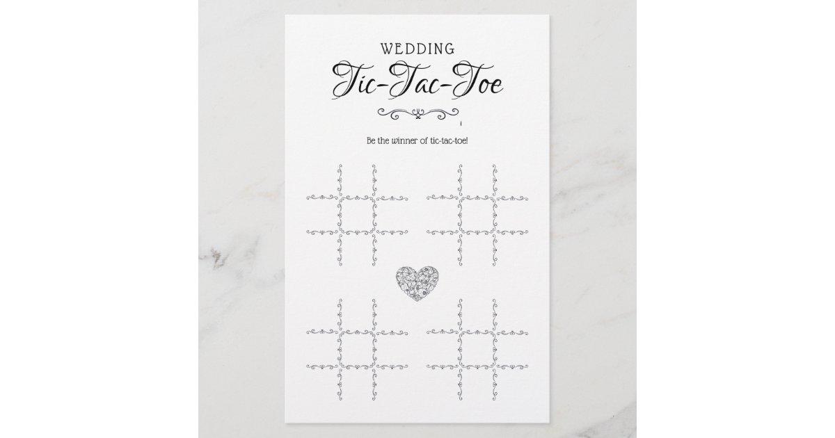 Wedding Tic-Tac-Toe Decorative Table Game | Zazzle