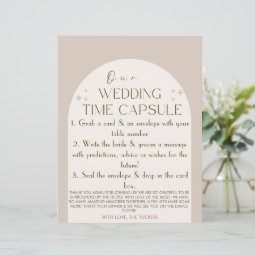 Wedding Time Capsule Custom Card | Zazzle