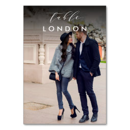 Wedding Travel Destination Photo Table & Name Table Number | Zazzle