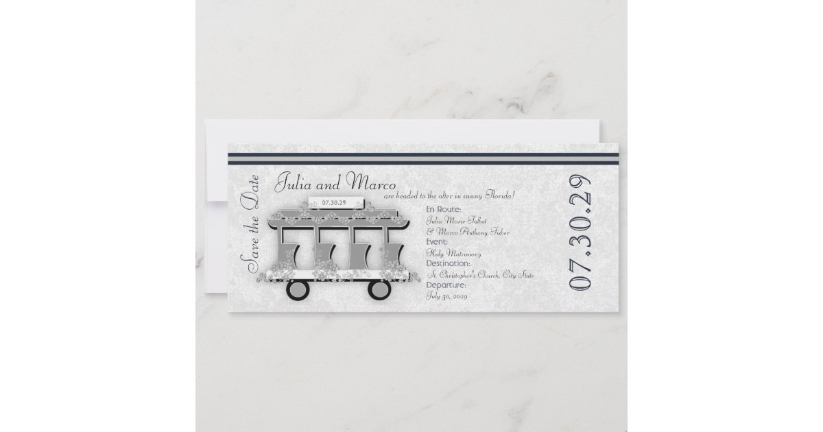 Wedding Trolley Invitation | Zazzle