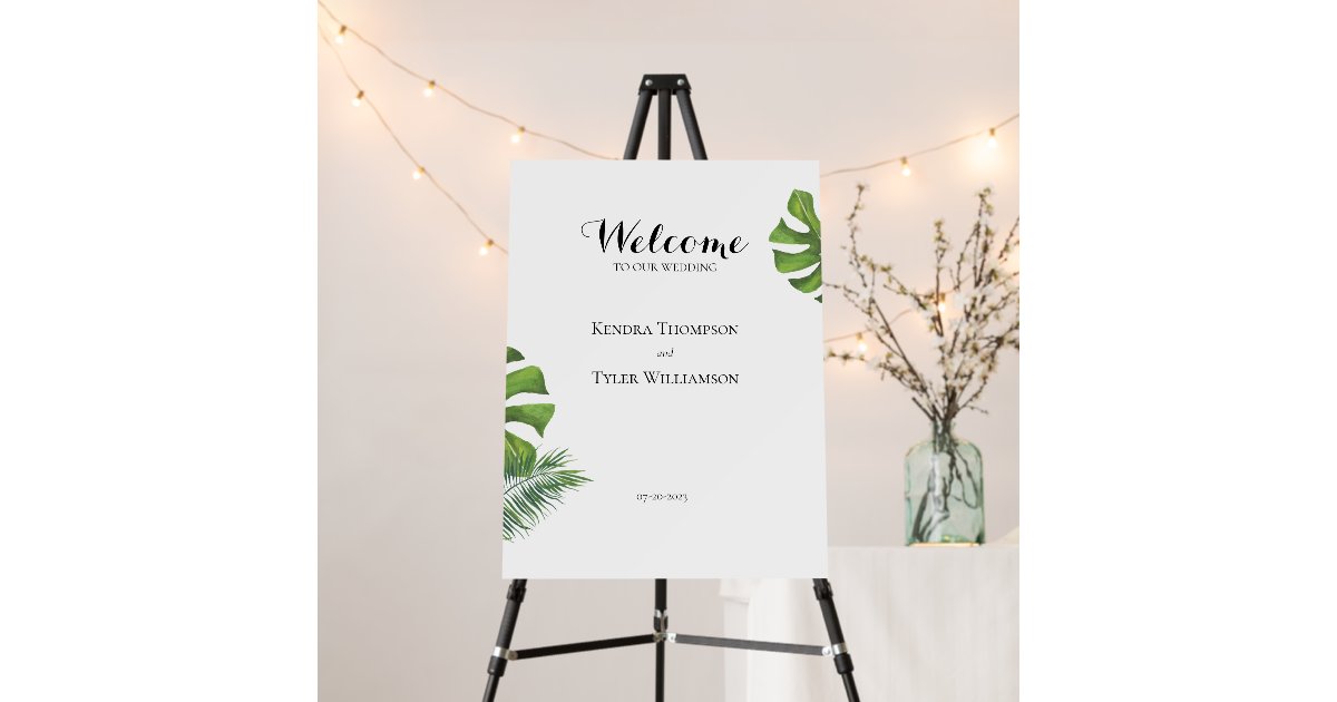 Wedding Tropical Welcome Sign | Zazzle