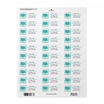 Wedding Turquoise Teal and White Wood Labels | Zazzle