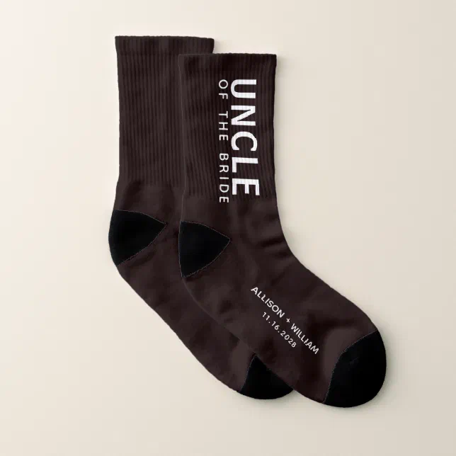 Wedding Uncle of the Bride Personalized Socks | Zazzle