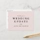 Wedding update change the date blush pink postcard | Zazzle