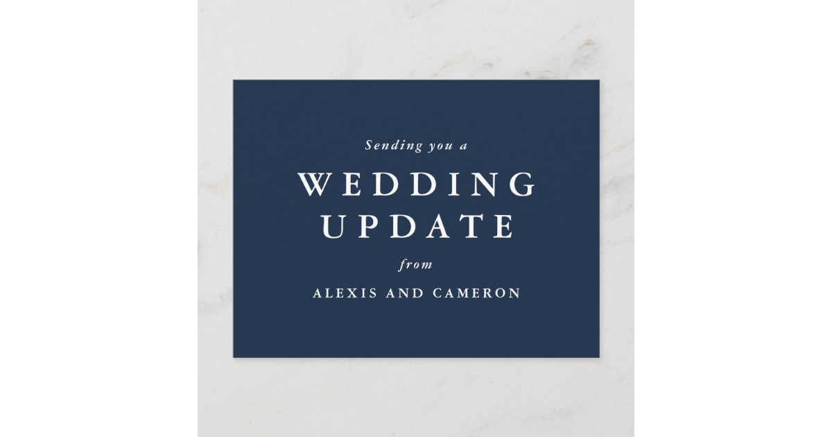 Wedding update classic postcard | Zazzle