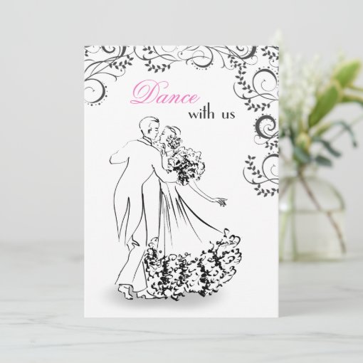 Wedding Vintage Dance Couple Invitation | Zazzle