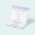 Wedding violet glitter script budget invitation flyer | Zazzle