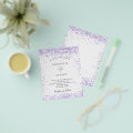 Wedding violet glitter script budget invitation flyer | Zazzle