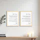 Wedding Vows His Hers Elegant Calligraphy Duo Gift Wall Art Sets | Zazzle