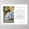 Wedding Vows with Photo Anniversary Gift Printable Poster | Zazzle