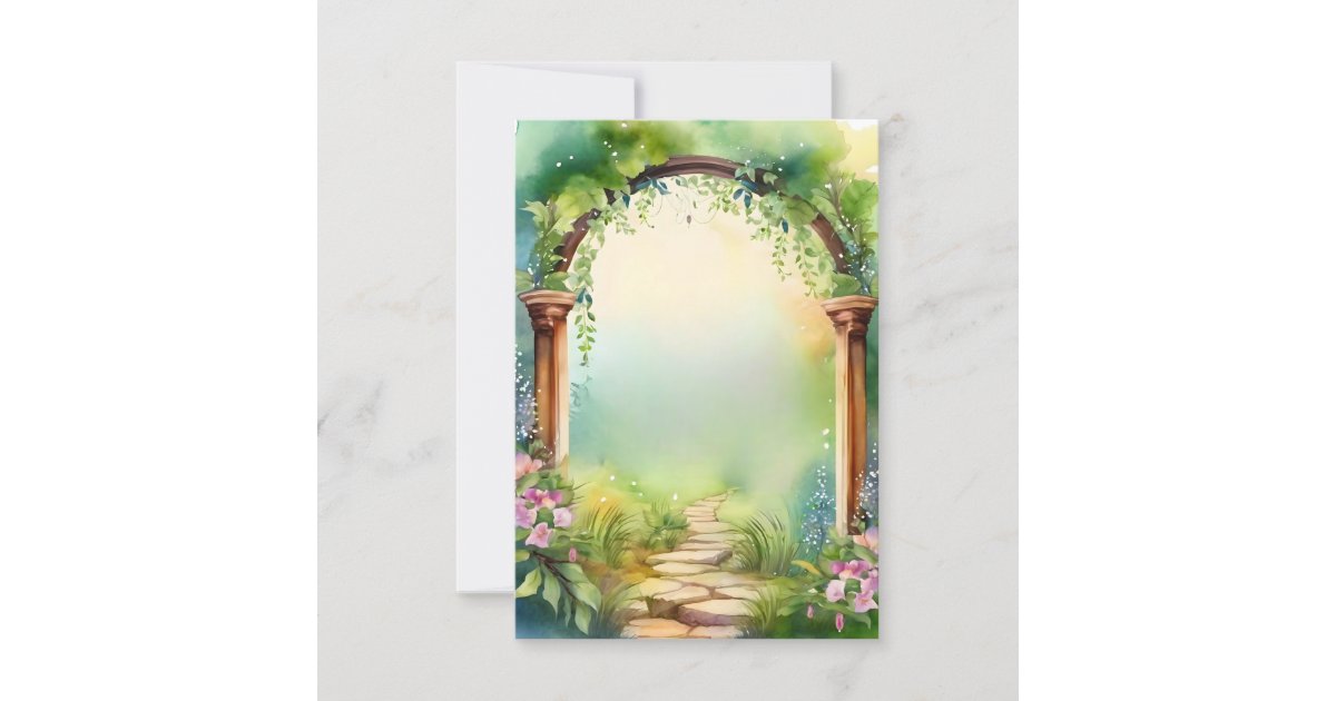 wedding watercolor magic entrance invitation | Zazzle