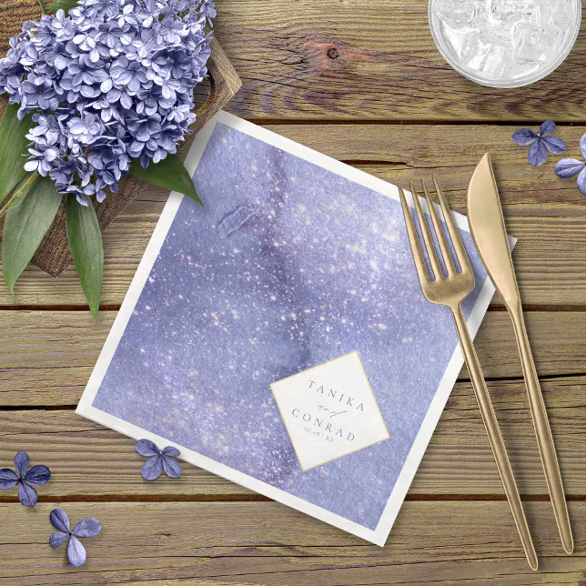 Wedding Watercolor Names Peri ID954 Paper Dinner Napkins | Zazzle