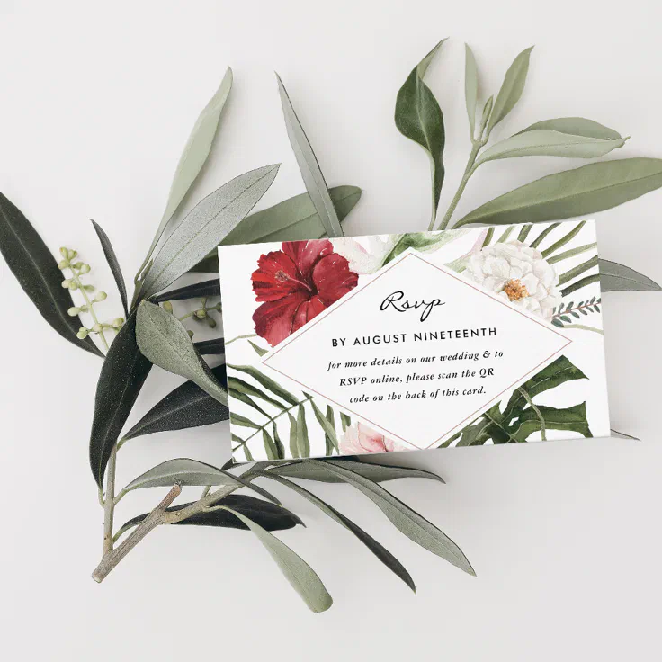 Wedding Website | QR Code Scan Enclosure Card | Zazzle