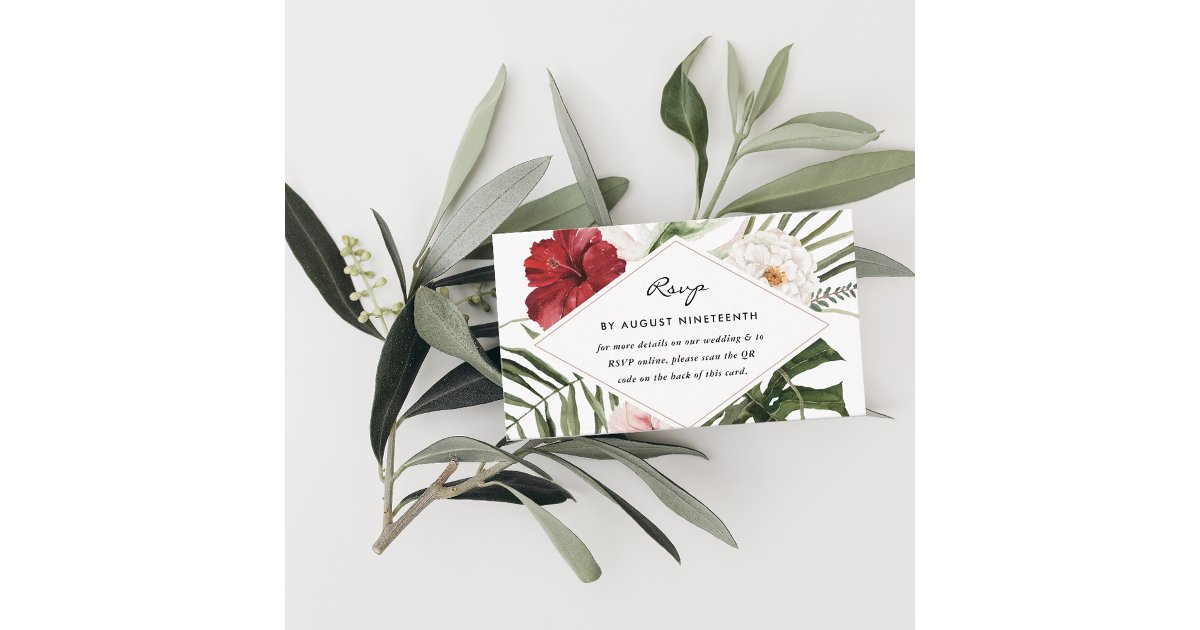 Wedding Website | QR Code Scan Enclosure Card | Zazzle